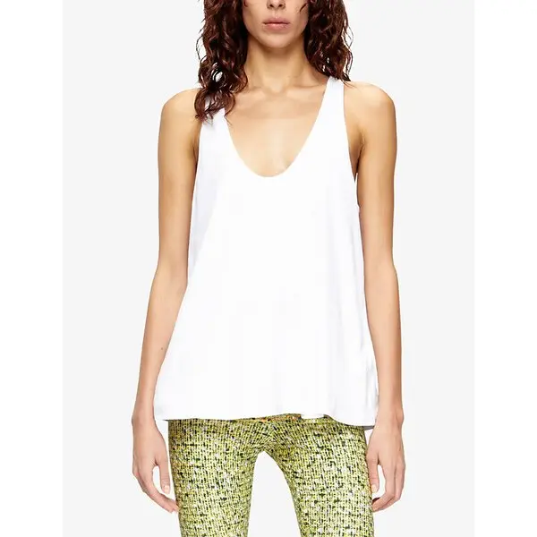 DIESEL® Embroidered Stretch-cotton Tank - 100