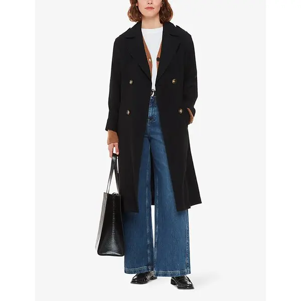 Whistles Riley Belted Woven Trench Coat