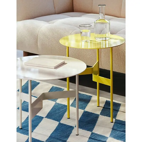 HAY Shim Coated-steel Coffee Table 51cm - Eggshell