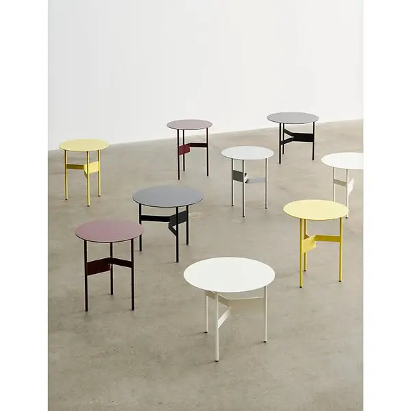 HAY Shim Coated-steel Coffee Table 51cm - Eggshell