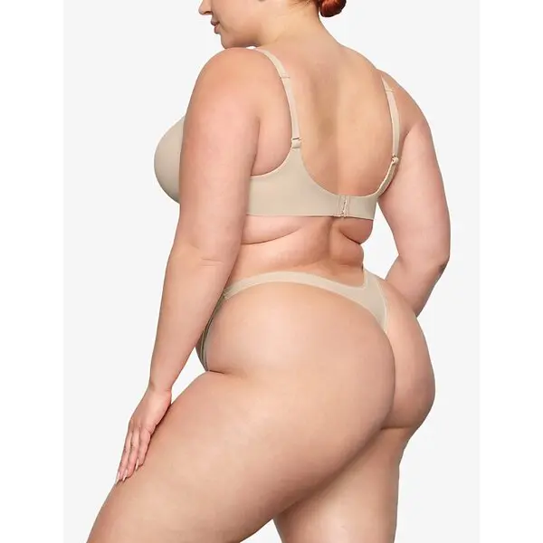SKIMS Fits Everybody Padded Push-up Stretch-woven Bra - Sienna