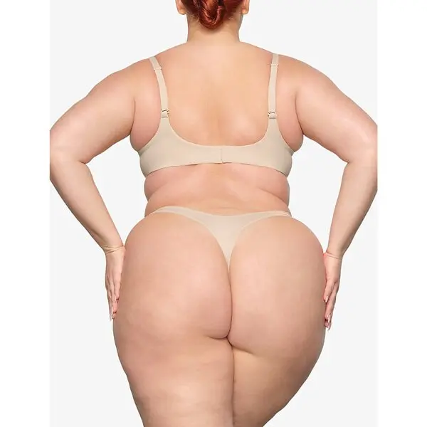 SKIMS Fits Everybody Padded Push-up Stretch-woven Bra - Sienna