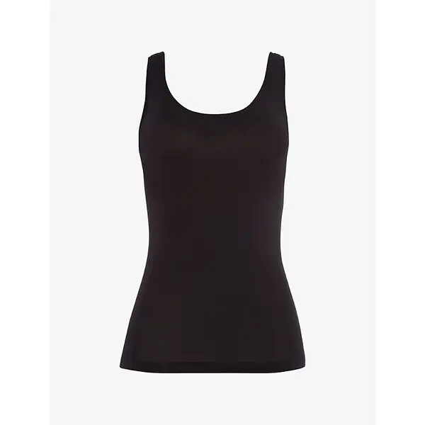 Hanro Touch Feeling' Stretch-woven Vest Top - Black