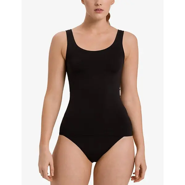 Hanro Touch Feeling' Stretch-woven Vest Top - Black