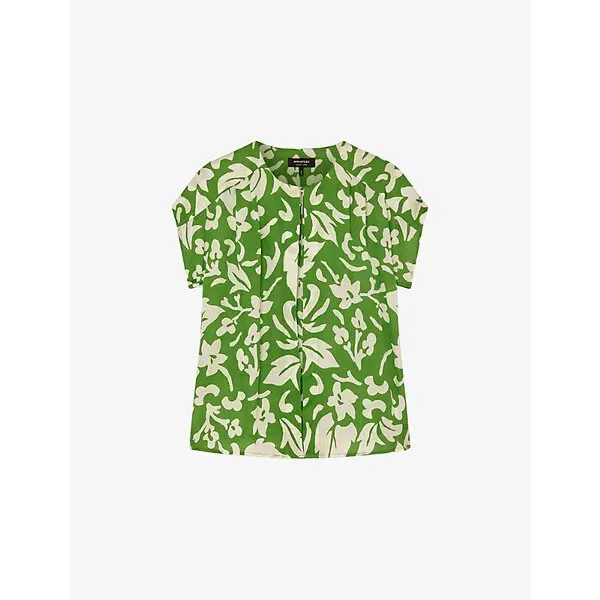 Whistles Floral Print Short-sleeve Blouse - Multi-coloured