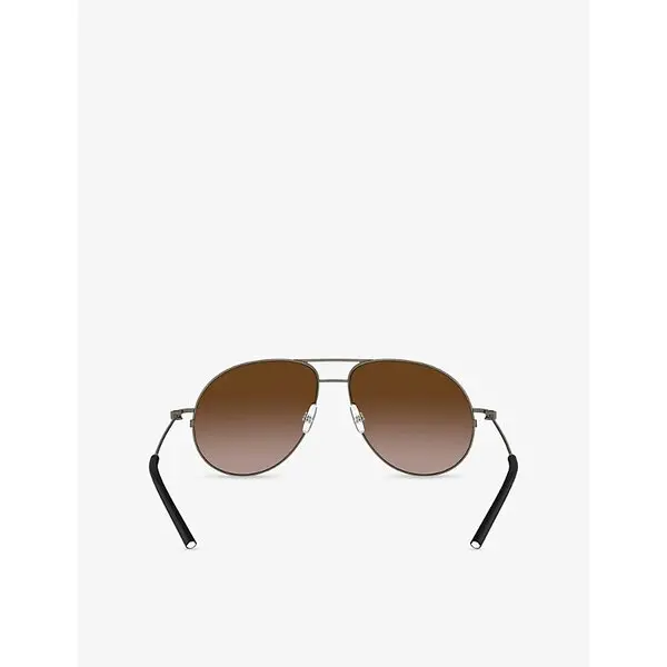 Moncler Pilot-frame Steel Sunglasses