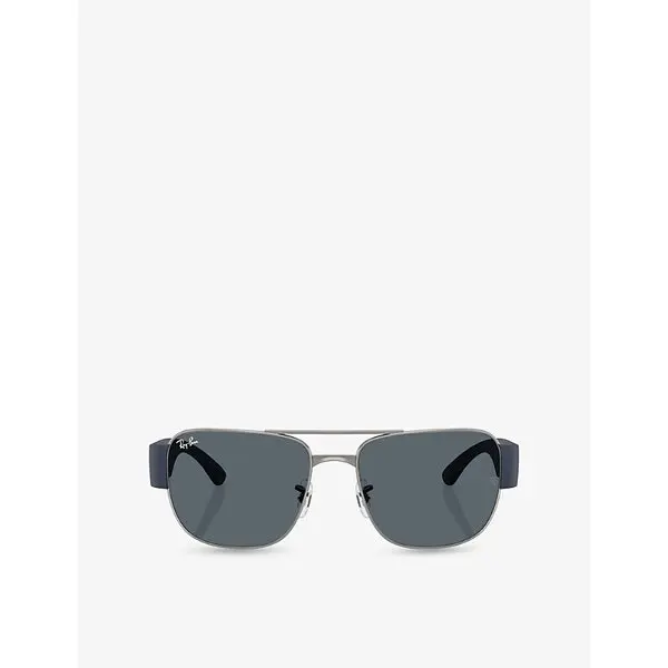 Ray-ban Square-frame Metal Sunglasses - Silver