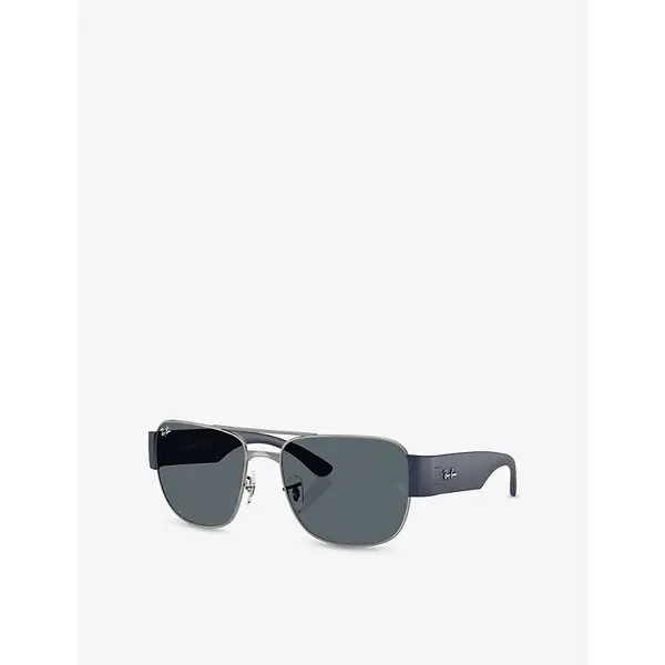 Ray-ban Square-frame Metal Sunglasses - Silver