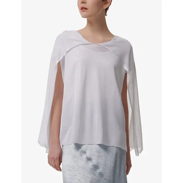 LEEM Capelet Sleeve Knitted Top
