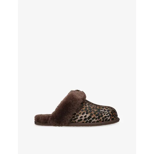 UGG Scuffette Suede And Shearling Slippers - Brown/oth