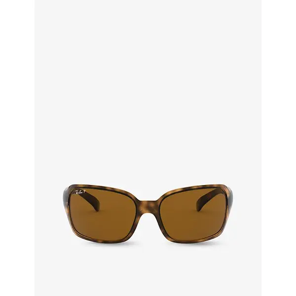 Ray-ban Rb4068 Square-frame Tortoiseshell Acetate Sunglasses - Brown
