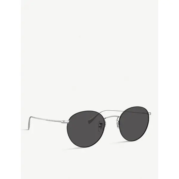 Oliver Spencer Metal And Crystal Round Sunglasses - Silver