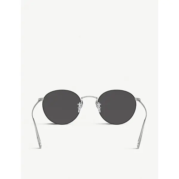 Oliver Spencer Metal And Crystal Round Sunglasses - Silver