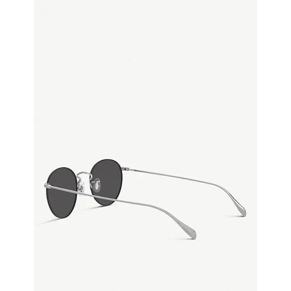 Oliver Spencer Metal And Crystal Round Sunglasses - Silver