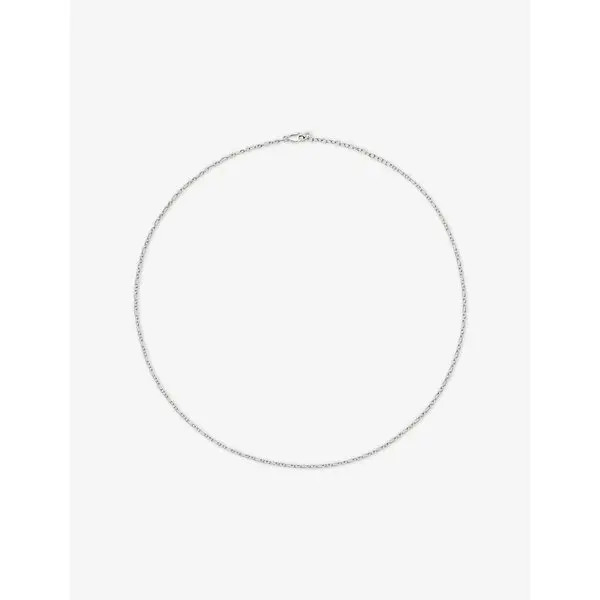 Monica Vinader Sterling Textured Link Chain Necklace - Silver