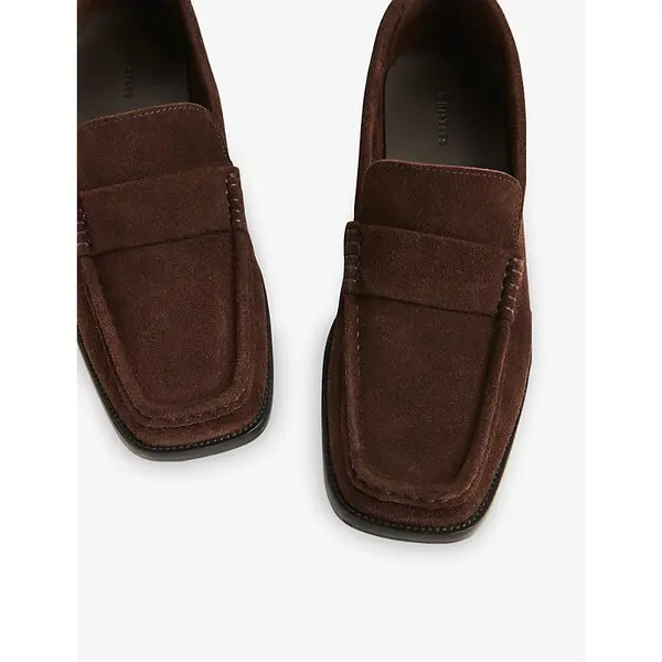 Whistles Mora Square-toe Suede Loafers