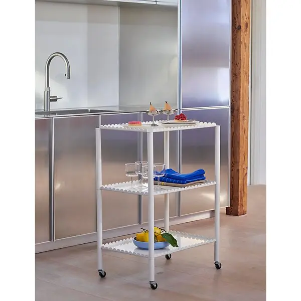 HAY Three-tier Coated-steel Trolley - Eggshell