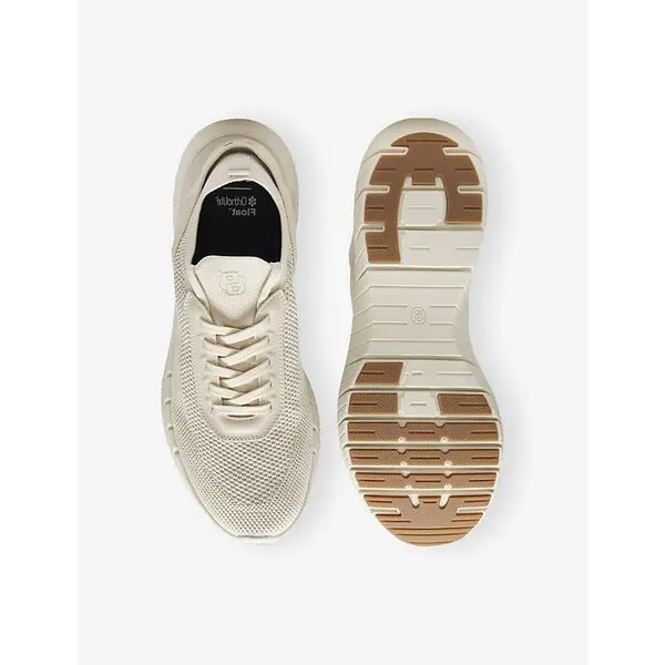 BOSS Woven Lace-up Trainers - Light Beige