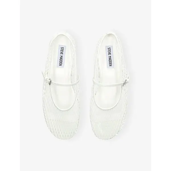 Steve Madden Mags Mesh Mary Janes - White