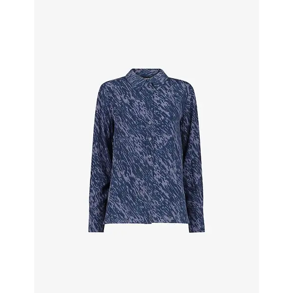 Whistles Abstract Print Long Sleeve Shirt