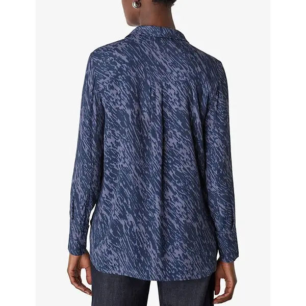 Whistles Abstract Print Long Sleeve Shirt