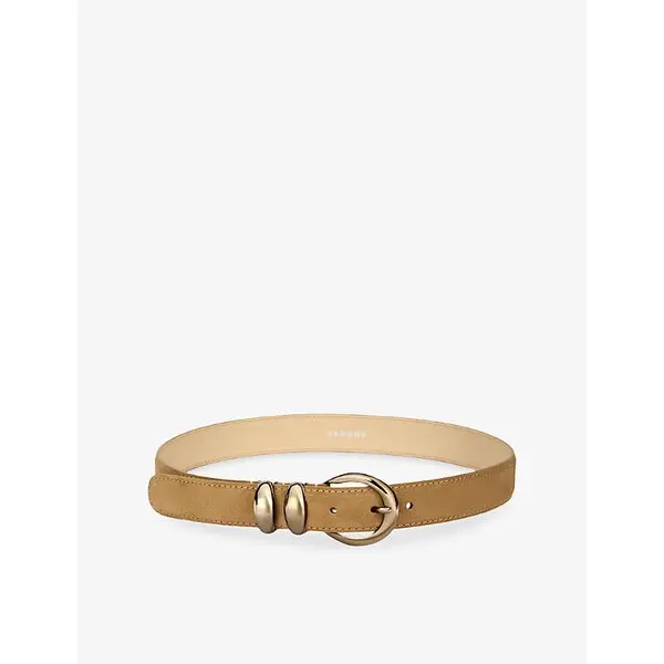Sandro Suede Belt - Beige
