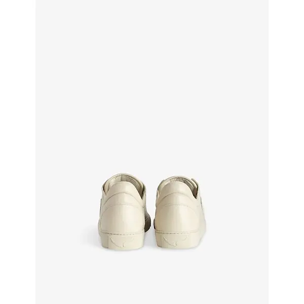 Zadig&Voltaire Leather Low-top Trainers With Wing Embroidery - Flash