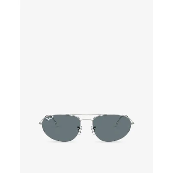 Ray-ban Rb3945 Explorer Iv Irregular Metal Sunglasses - Silver