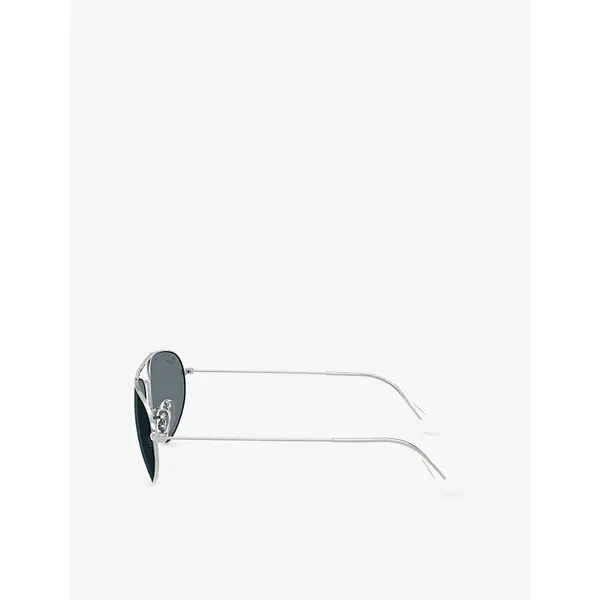 Ray-ban Rb3945 Explorer Iv Irregular Metal Sunglasses - Silver