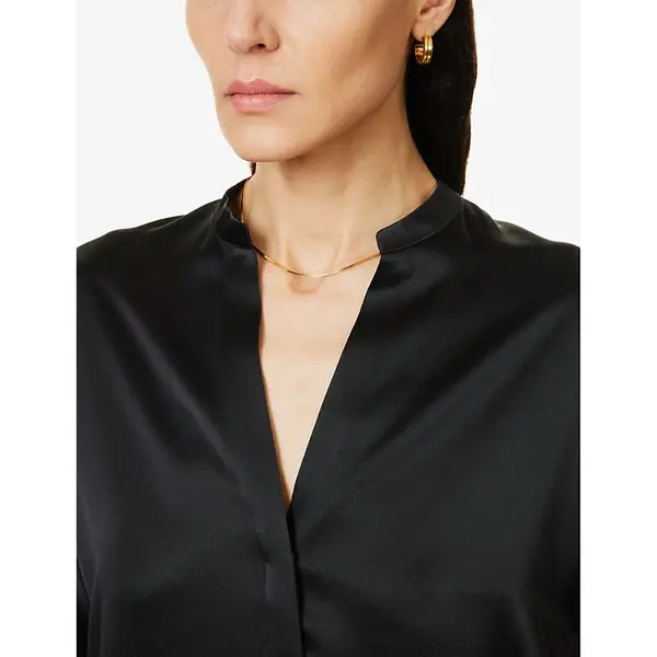 Vince Relaxed-fit Silk Blouse - Black