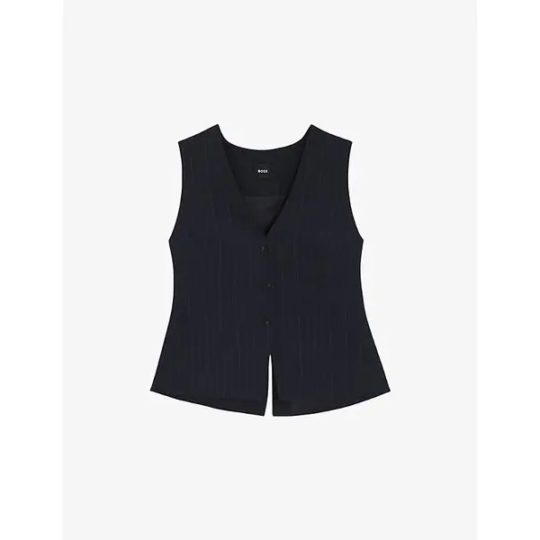 BOSS Striped Woven Waistcoat - Open Miscellaneous