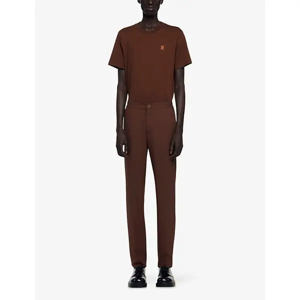 Sandro High-rise Stretch-jersey Trousers
