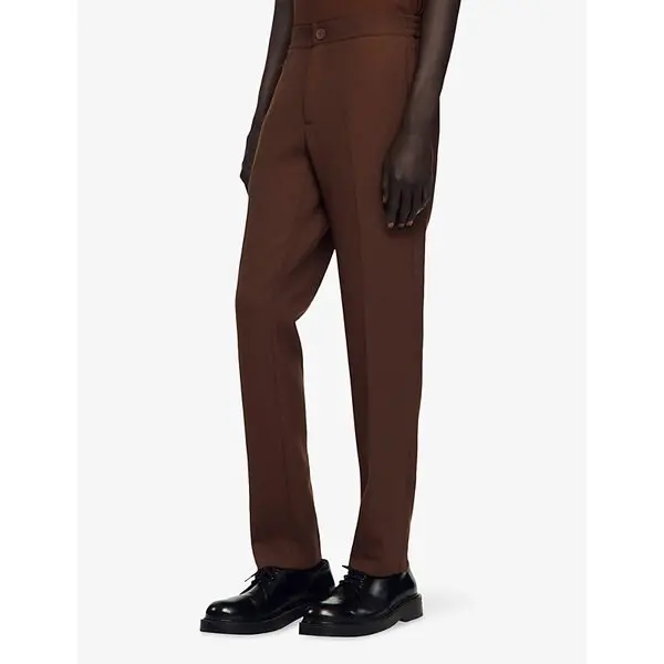 Sandro High-rise Stretch-jersey Trousers