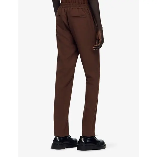 Sandro High-rise Stretch-jersey Trousers