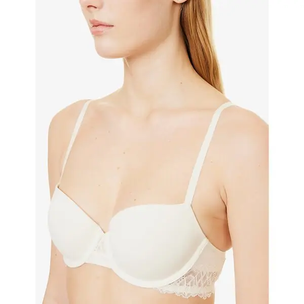 Calvin Klein Attraction Light Line Lace-trim Stretch-woven Balconette Bra