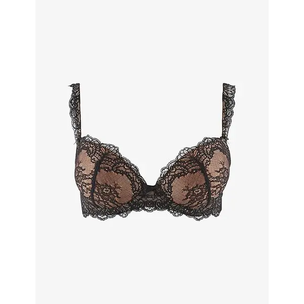 AUBADE Danse Moulded Plunge Lace Bra
