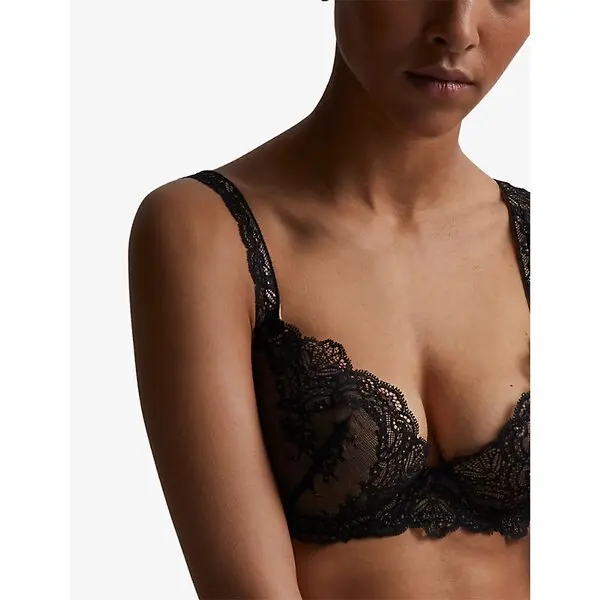 AUBADE Danse Moulded Plunge Lace Bra