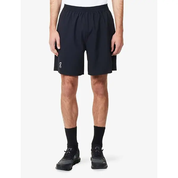 On Train Brand-print Stretch-woven Shorts