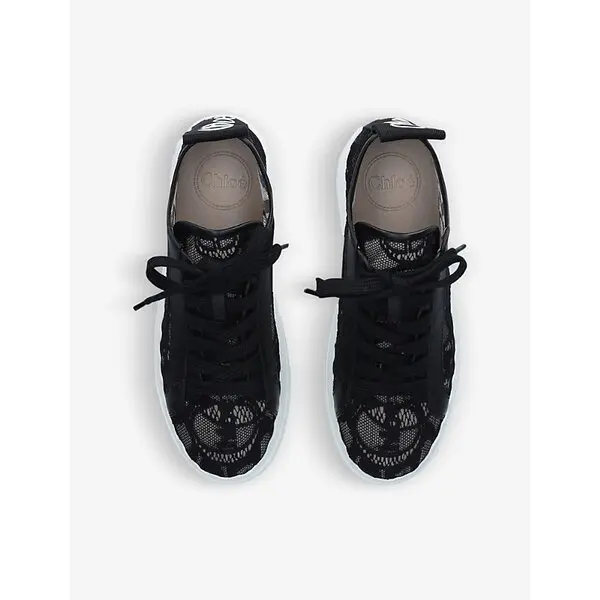 Chloé Lauren Lace Low-top Trainers - Black