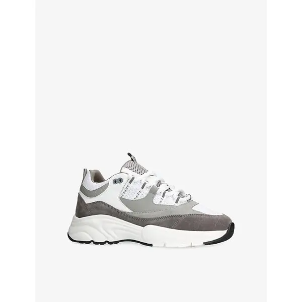 CLEENS Aero Runner Leather, Suede And Mesh Trainers