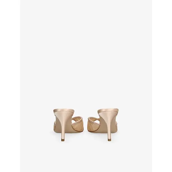 ANDREA WAZEN Katy 75 Mesh And Satin Mules