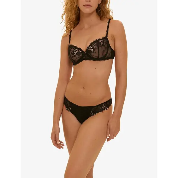 Simone Perele Wish Mesh And Lace Tanga Briefs