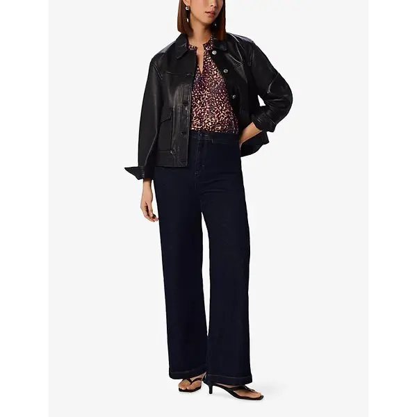 Whistles Abstract Print Woven Top
