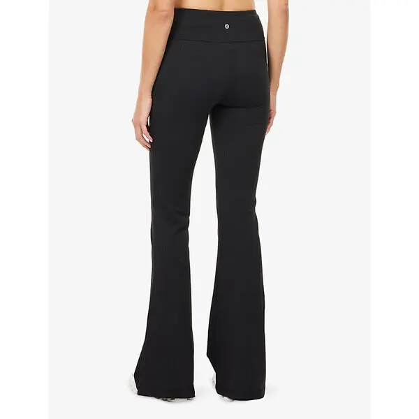 Lululemon Groove Ultimate Flared Stretch-rib Leggings