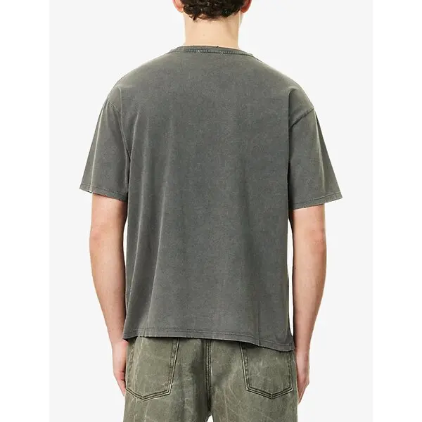 DUKE + DEXTER Pin Up Washed Cotton-jersey T-shirt