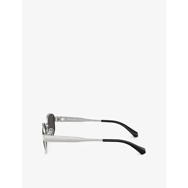Michael Kors Oval-frame Metal Sunglasses - Silver