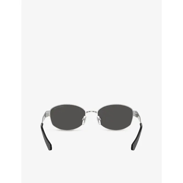 Michael Kors Oval-frame Metal Sunglasses - Silver