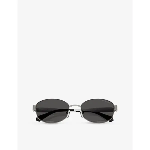 Michael Kors Oval-frame Metal Sunglasses - Silver