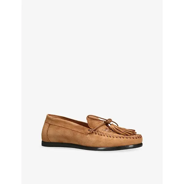 Steve Madden Yaira Tassel Suede Loafers - Tan