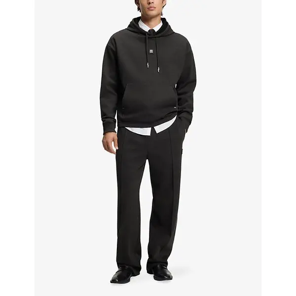 Hugo Branded Relaxed-fit Cotton-blend Hoodie